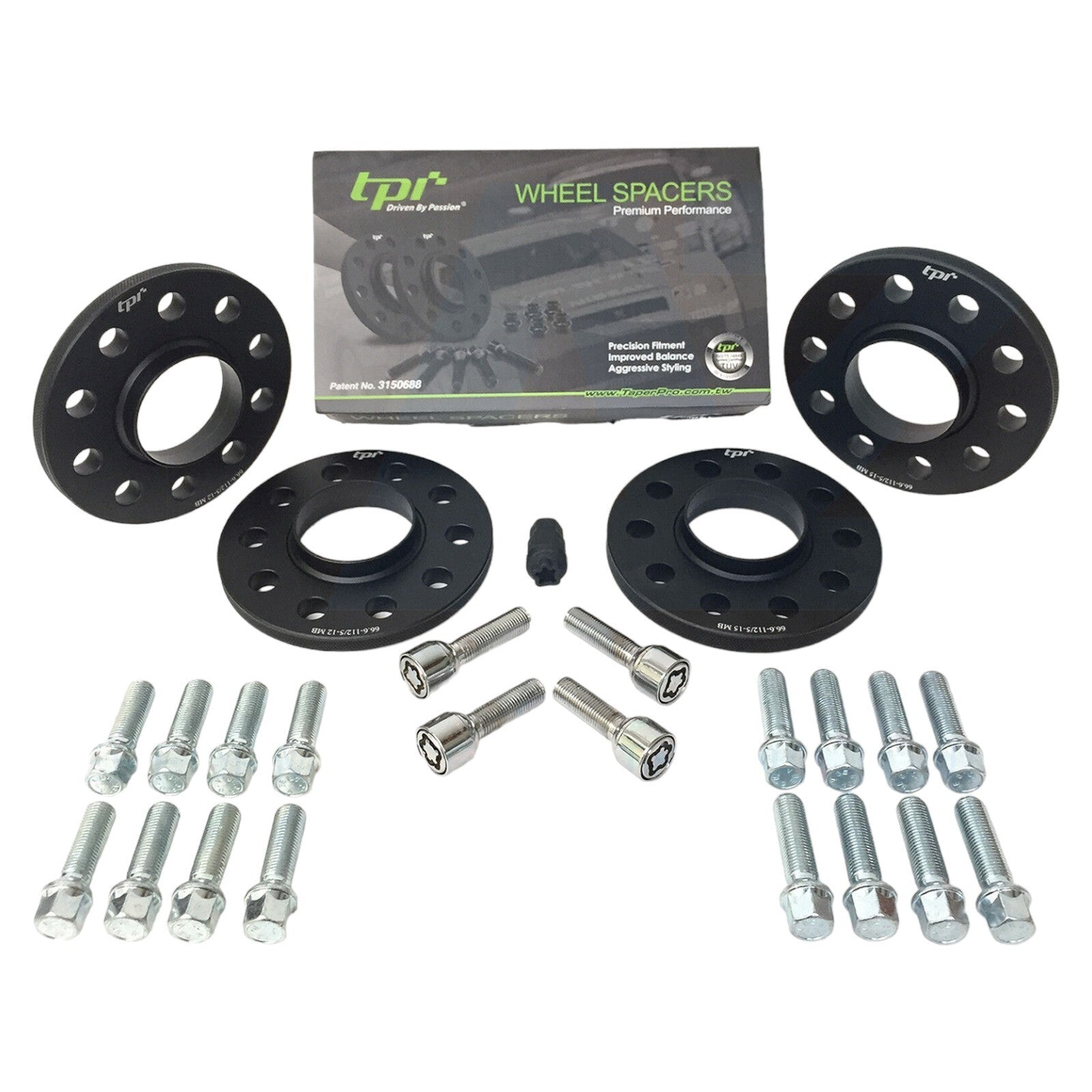 Mercedes C-Class W205 C63 C63S AMG TPI Alloy Wheel Spacers Kit + Locki ...