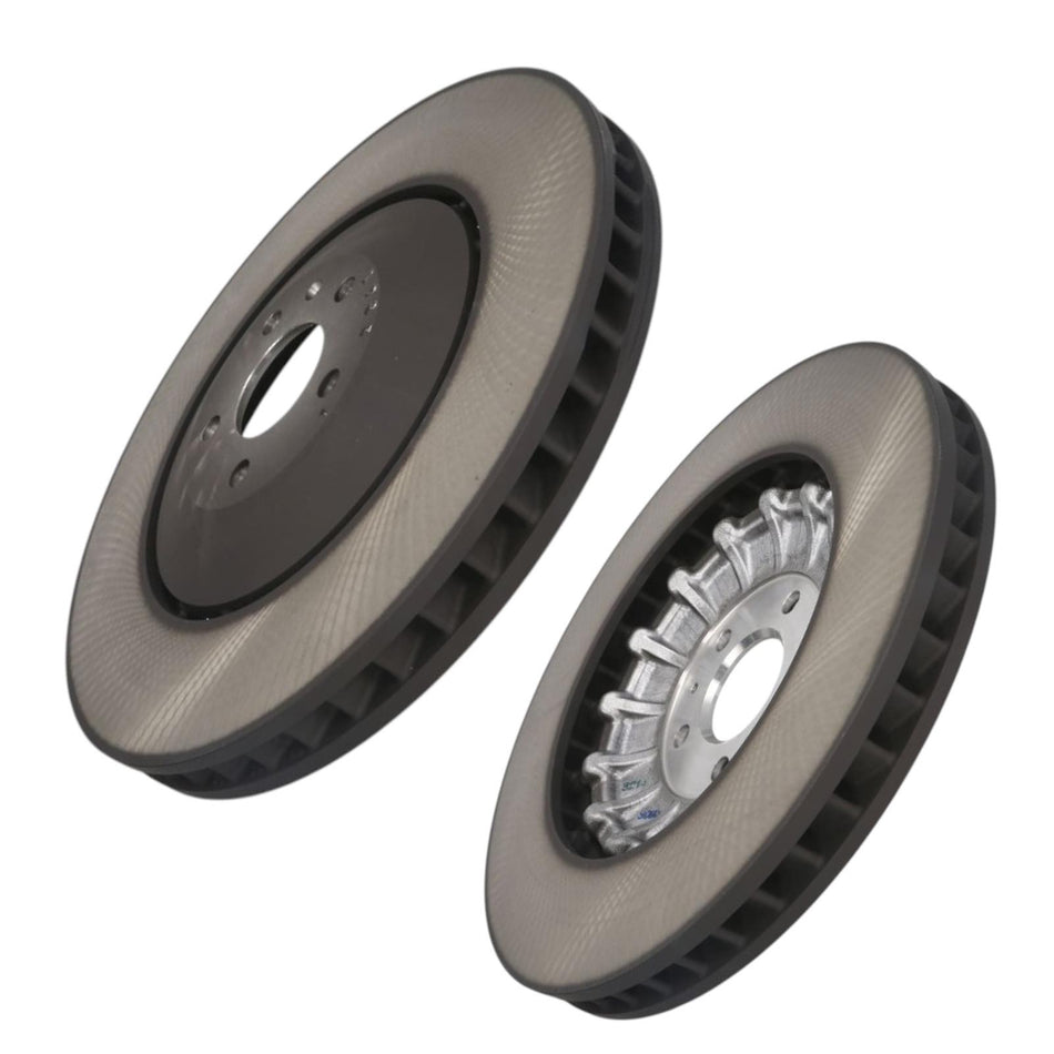 SHW Performance Pair 400mm Front Brake Discs x2 For Audi A6, A7, A8, C ...