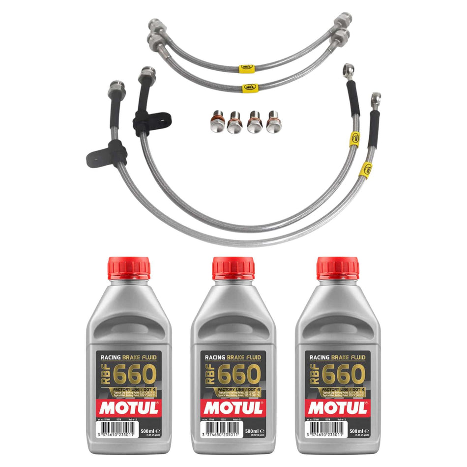 HEL Braided Brake Lines/Hoses Motul & RBF660 Fluid Kit for Audi RS3 8V ...