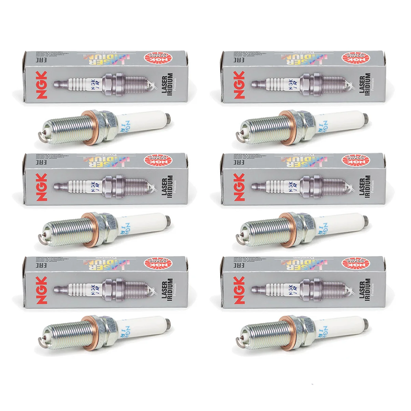 NGK Laser Iridium Spark Plugs SILKGR9A7ES x6 For Audi S4 S5 RS4 RS5 B9 ...