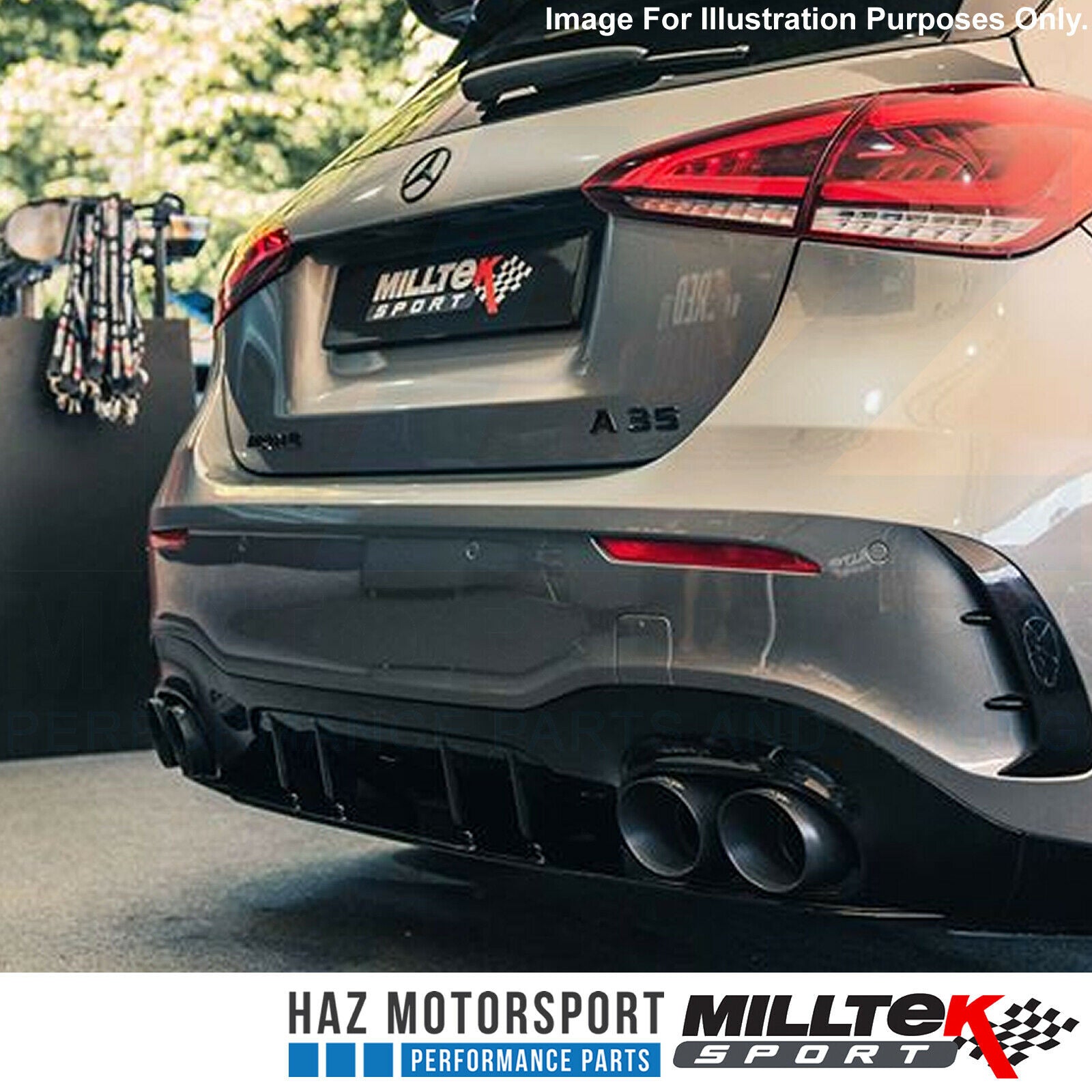 Milltek Sport A45S Quad Style Exhaust Tips LH RH Twin Tip Design Fit A ...