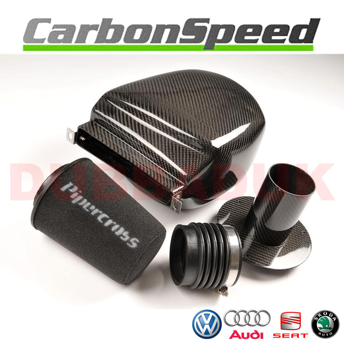 VW GOLF MK6 2.0 GTI CARBON AIR BOX INDUCTION INTAKE KIT + PIPERCROSS F ...