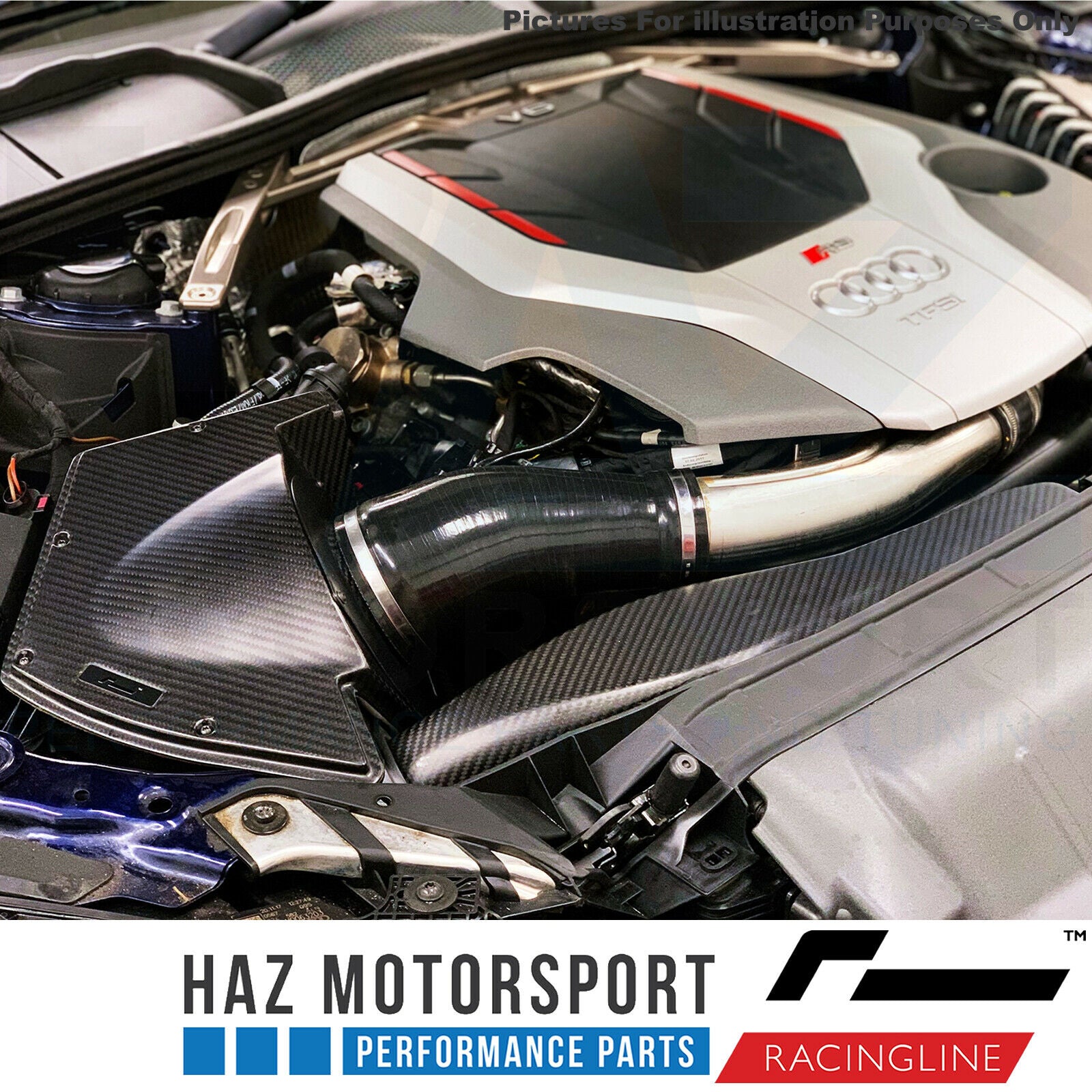 Racingline Carbon Fibre Cold Air Intake Induction Kit Audi RS4 RS5 B9 ...