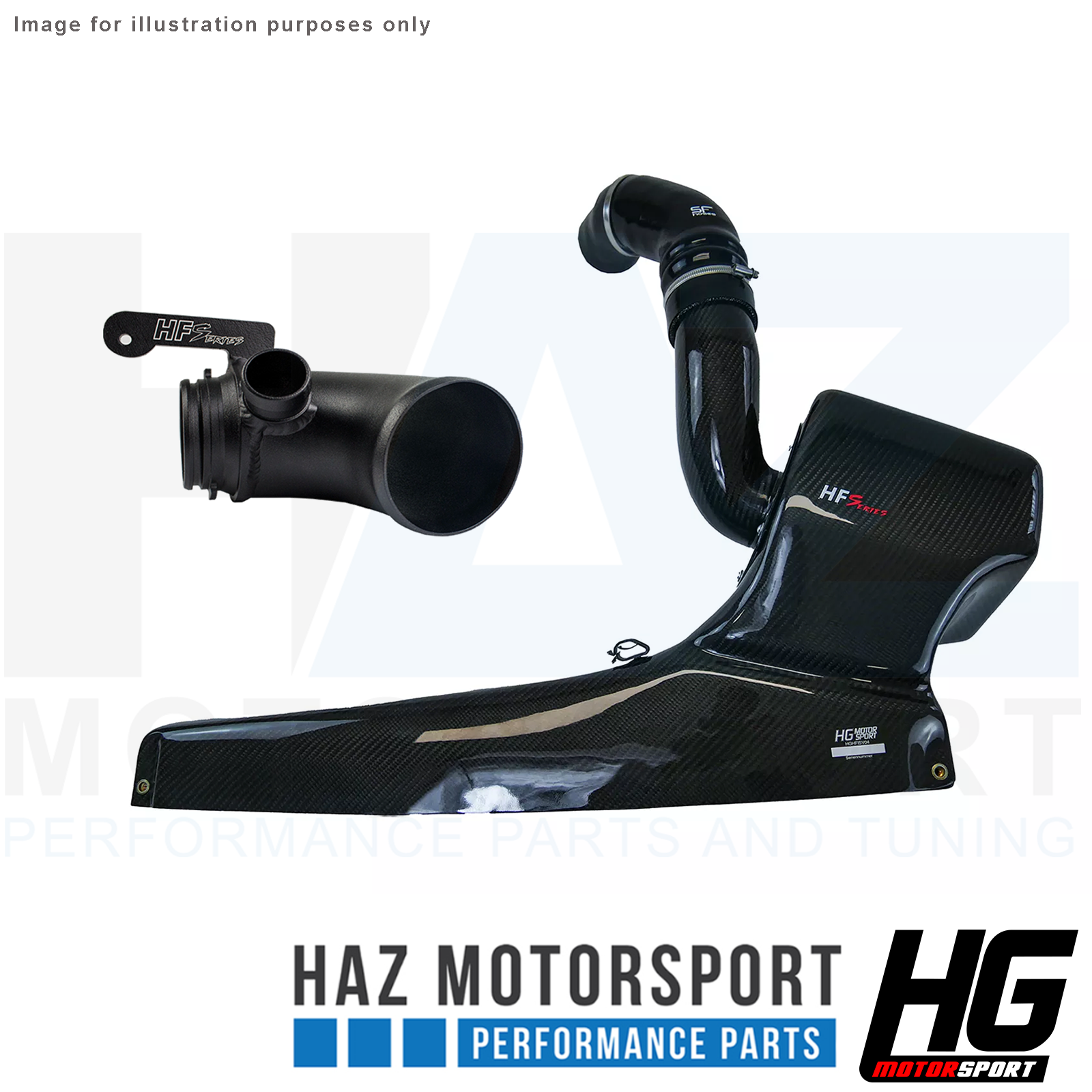 HG Motorsport Carbon Fibre Intake Kit Turbo Inlet Elbow VW Golf MK7 R ...