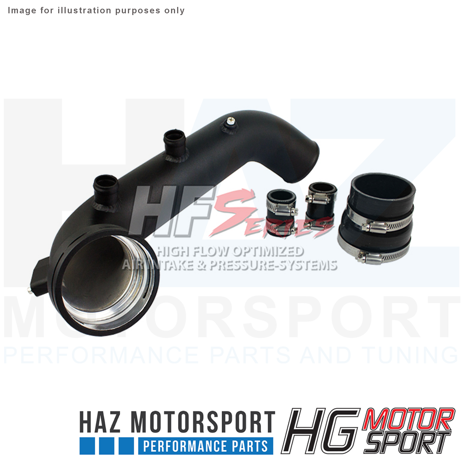 HG Motorsport 76mm Aluminium Charge/Boost Pipe Kit For BMW 335i N54 E9 ...